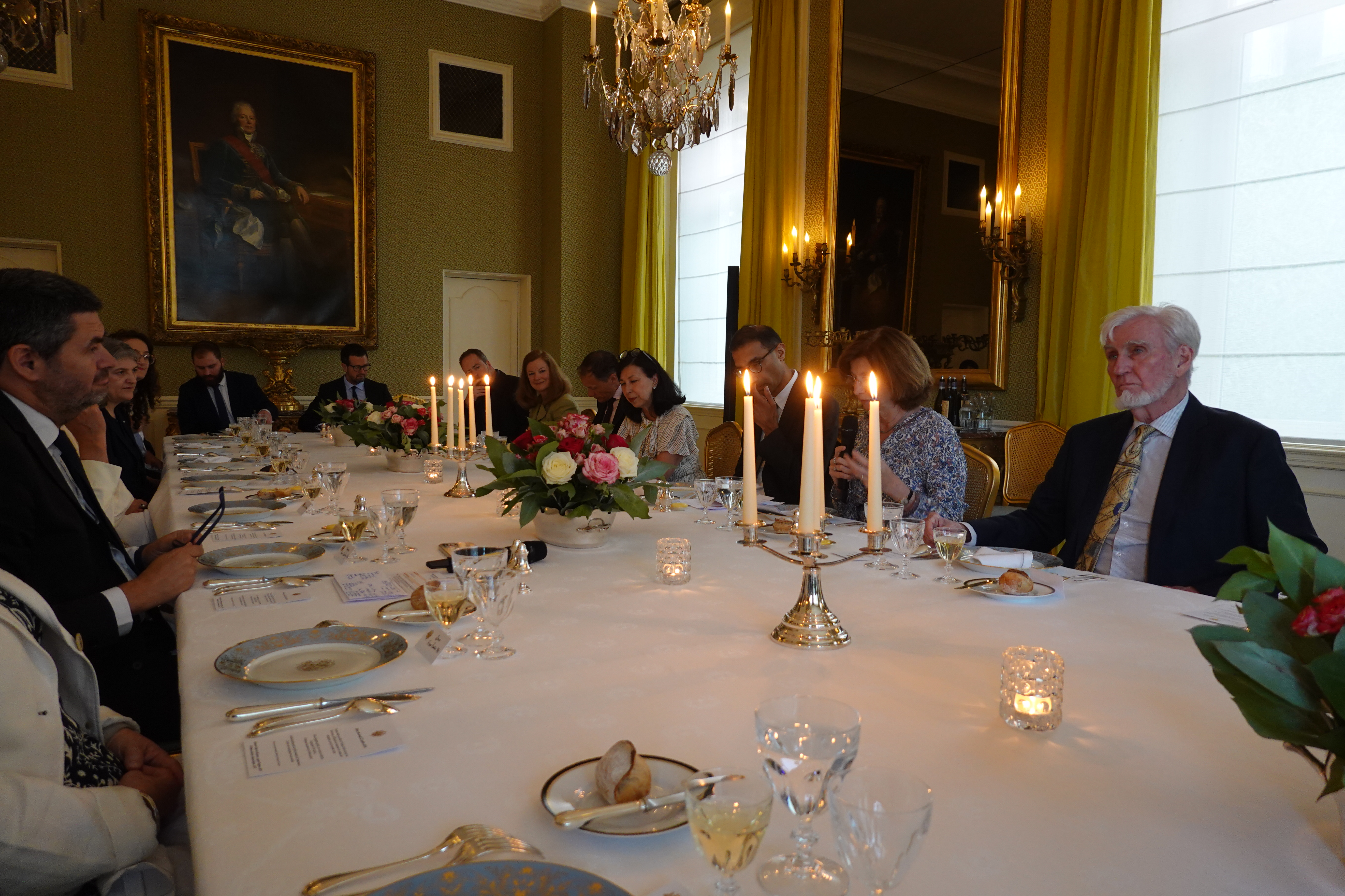 Dinner with the French Ambassador to the UK, Helene Duchene, at her ...